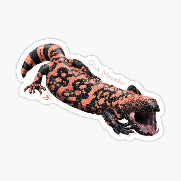 "Monster From the Desert of Gila!" Sticker for Sale by Naturetopia ...