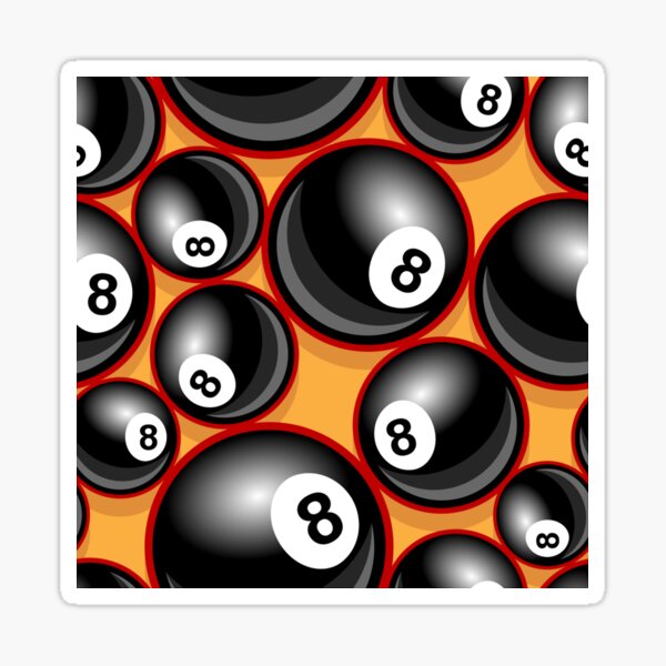 "Billiards Pool Hall Black 8 Ball 8-Ball Pocket Snooker" Sticker for ...