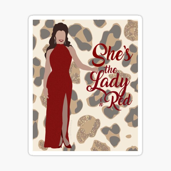 "Lady in red the nanny" Sticker by leabsurda | Redbubble