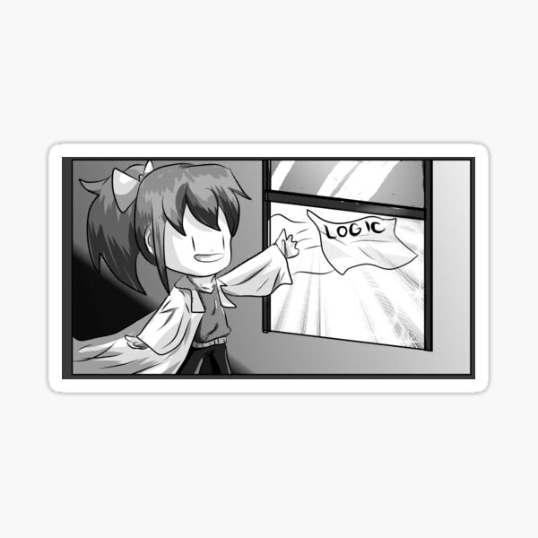 "Manga Logic Out the Window Akira Gaia's Melody Echoed" Sticker by ...