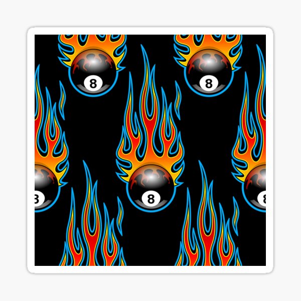 "Billiards Pool Hall Black 8 Ball 8-Ball Pocket Snooker" Sticker for ...