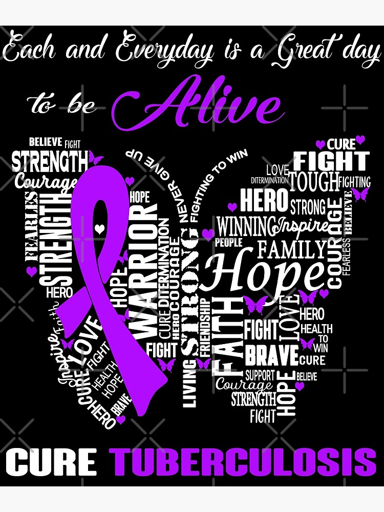 "Butterfly Ribbon Cure Tuberculosis Awareness" Poster for Sale by ...