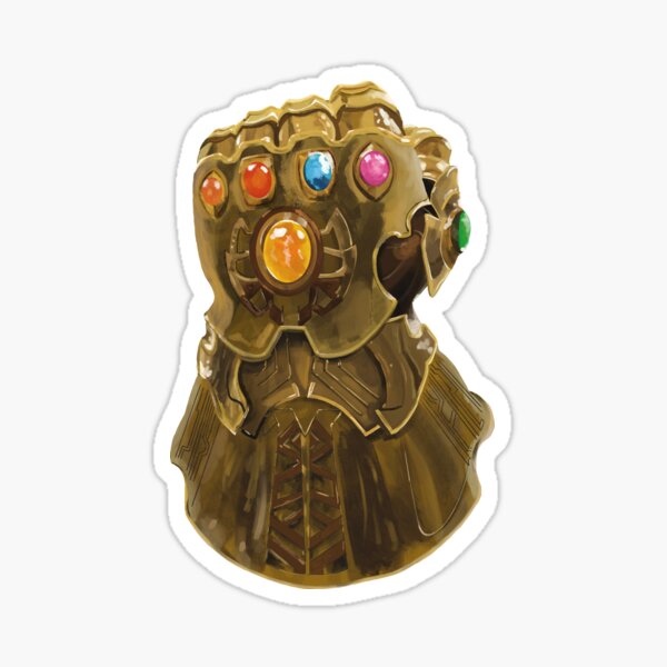 "The Infinity Gauntlet" Sticker for Sale by juniperoart | Redbubble