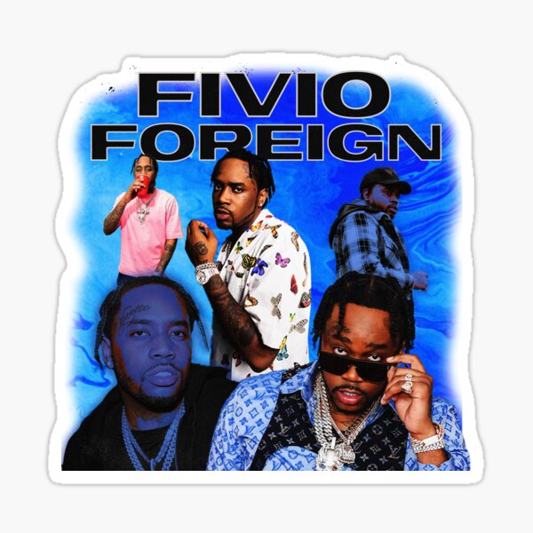 "Fivio Foreign Vintage" Sticker by ScrillaTees | Redbubble