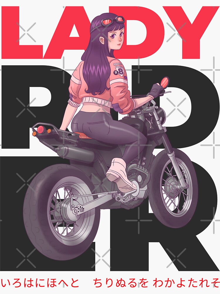 "Lady Rider" Sticker by Herbbubble2 | Redbubble
