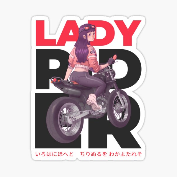 "Lady Rider" Sticker by Herbbubble2 | Redbubble