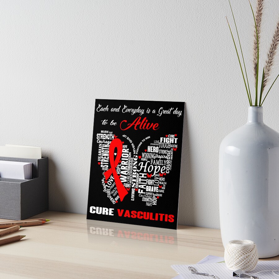 "Butterfly Ribbon Cure Vasculitis Awareness" Art Board Print by Tadmab ...