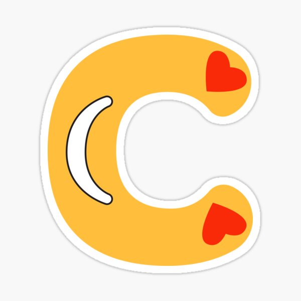 " funny custom emoji letter C" Sticker by HasnaaStore | Redbubble