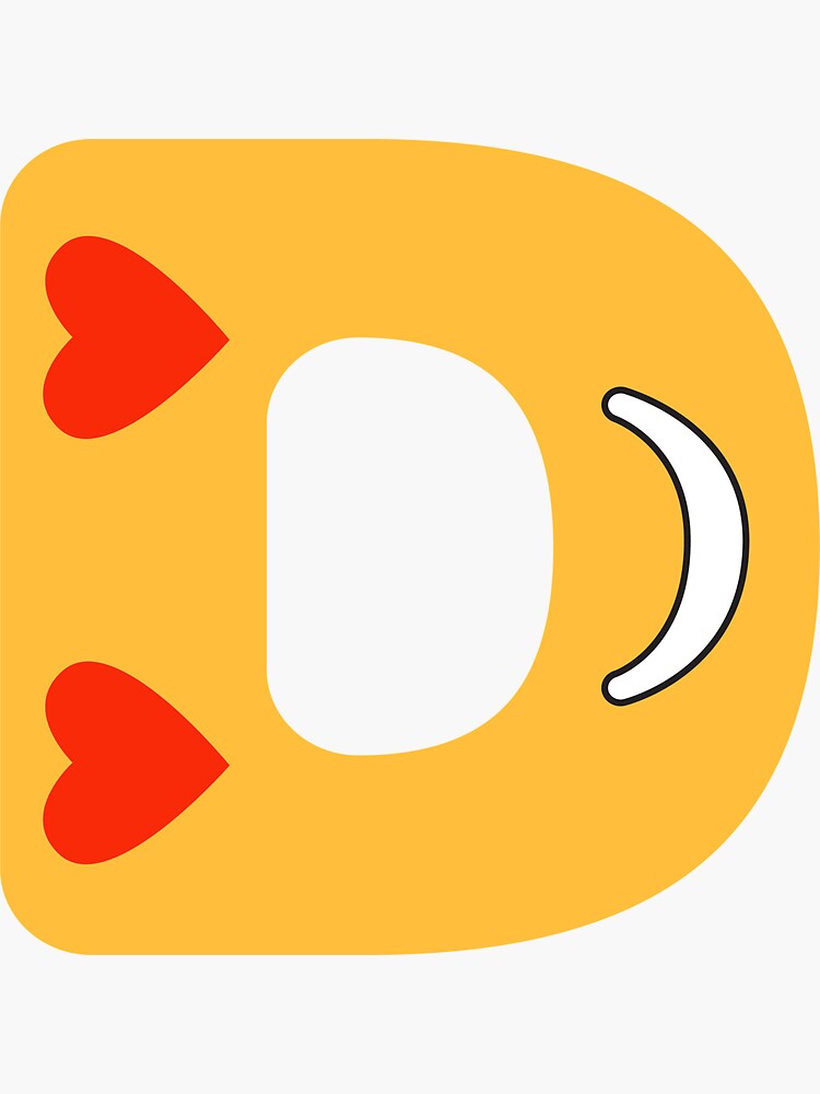 " funny custom emoji letter D" Sticker by HasnaaStore | Redbubble