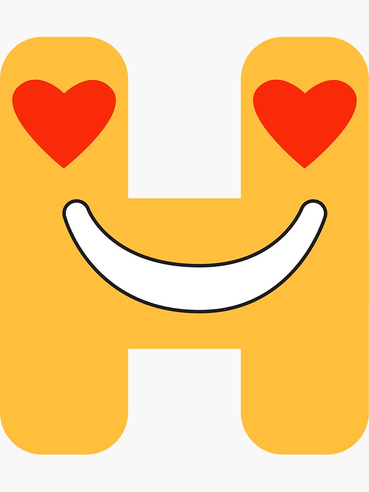 "funny custom emoji letter H" Sticker by HasnaaStore | Redbubble