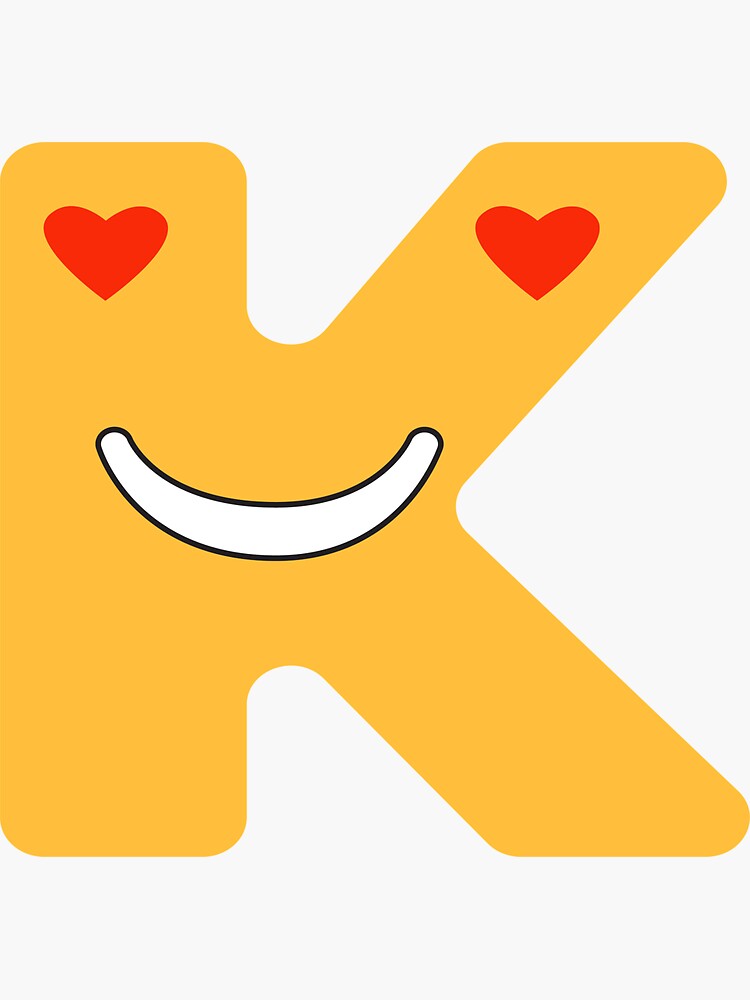 " funny custom emoji letter K" Sticker for Sale by HasnaaStore | Redbubble