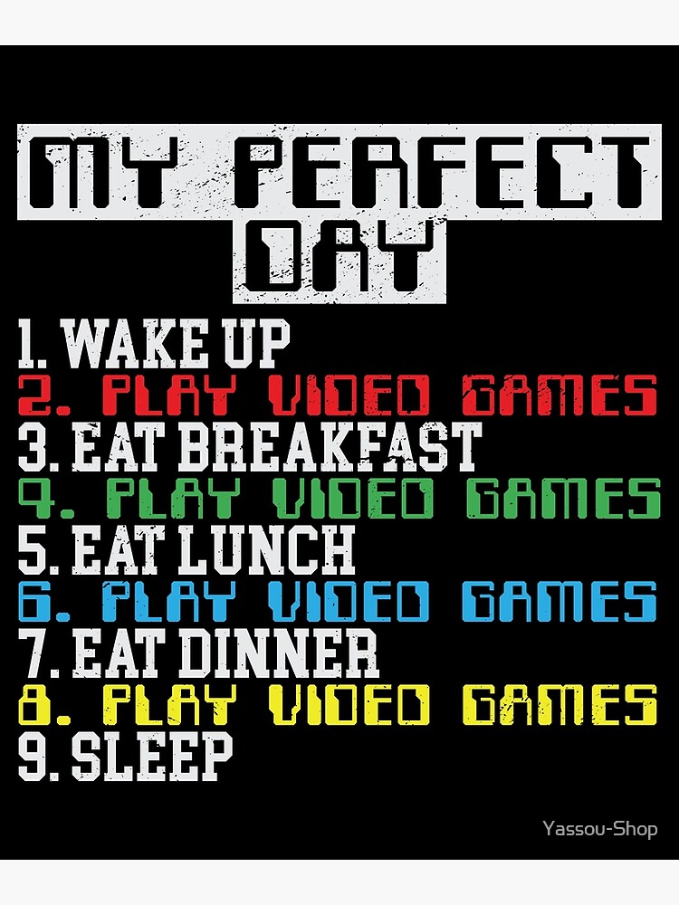 "Funny Gamer Quote, Gamers Perfect Day ,Cool Gamers saying for the best ...