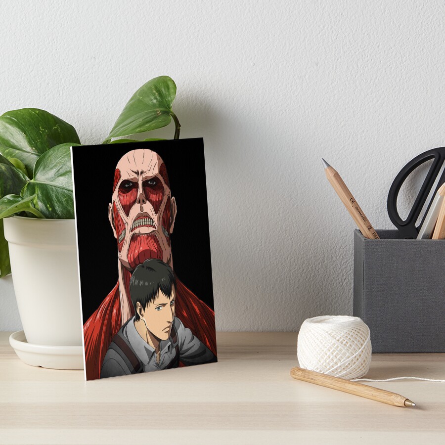 "Bertolt Hoover, Colossal Titan, Attack on Titan" Art Board Print by ...