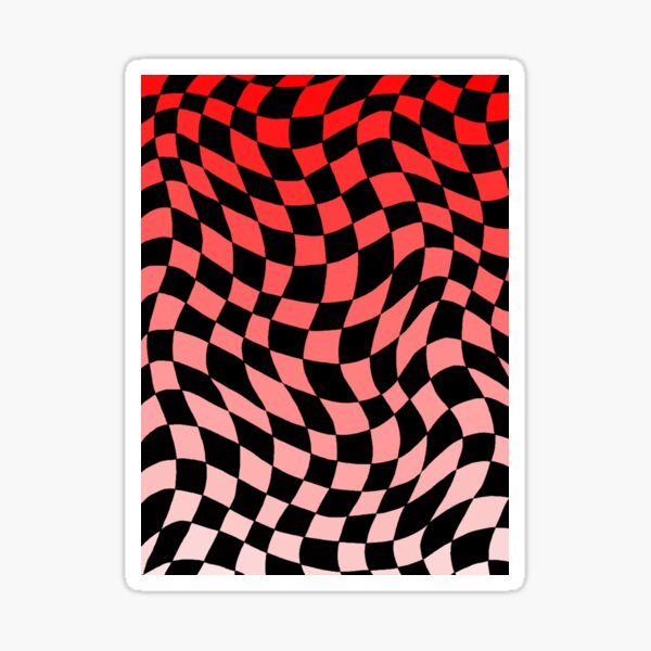 "Red Checkered Fade Pattern" Sticker for Sale by Gothooman666 | Redbubble