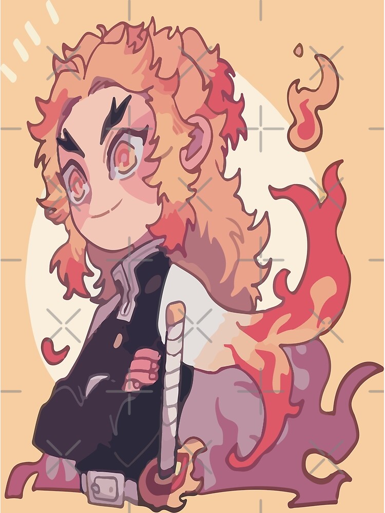 "Rengoku- demon slayer" Poster by Blood-of-GHOST | Redbubble