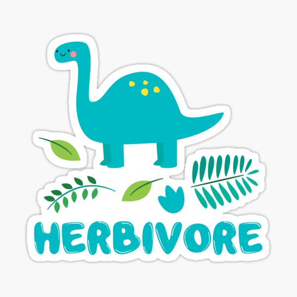 "Herbivore - Vegan Brontosaurus Dinosaur" Sticker for Sale by WigOutlet ...
