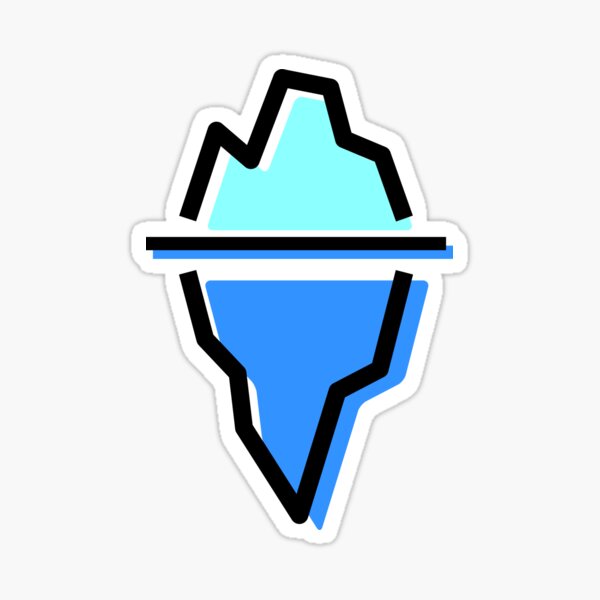 "BLUE ICEBERG" Sticker by DAMIANHORNET | Redbubble