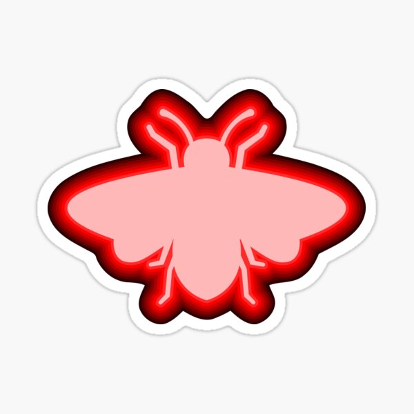 "Neon Bees - Red" Sticker by purplevamp | Redbubble