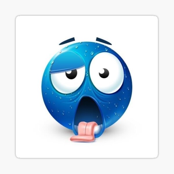 "Blue Emoji" Sticker for Sale by Maddymovie1 | Redbubble