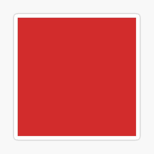"Cadmium red #D22B2B, RGB color" Sticker by buzztop | Redbubble