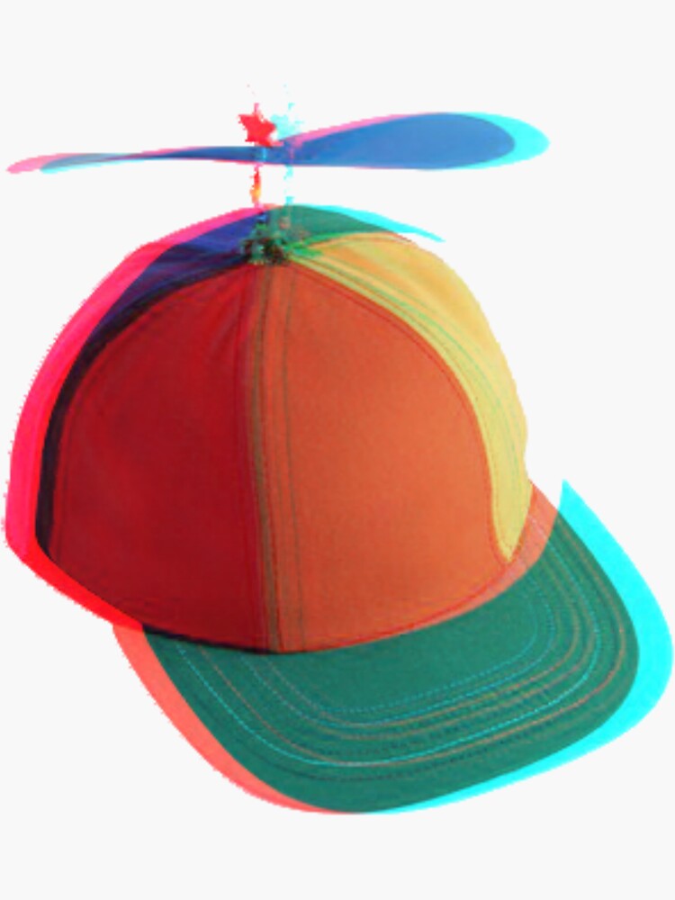 "3D propeller spinney hat" Sticker for Sale by silviestarlight | Redbubble