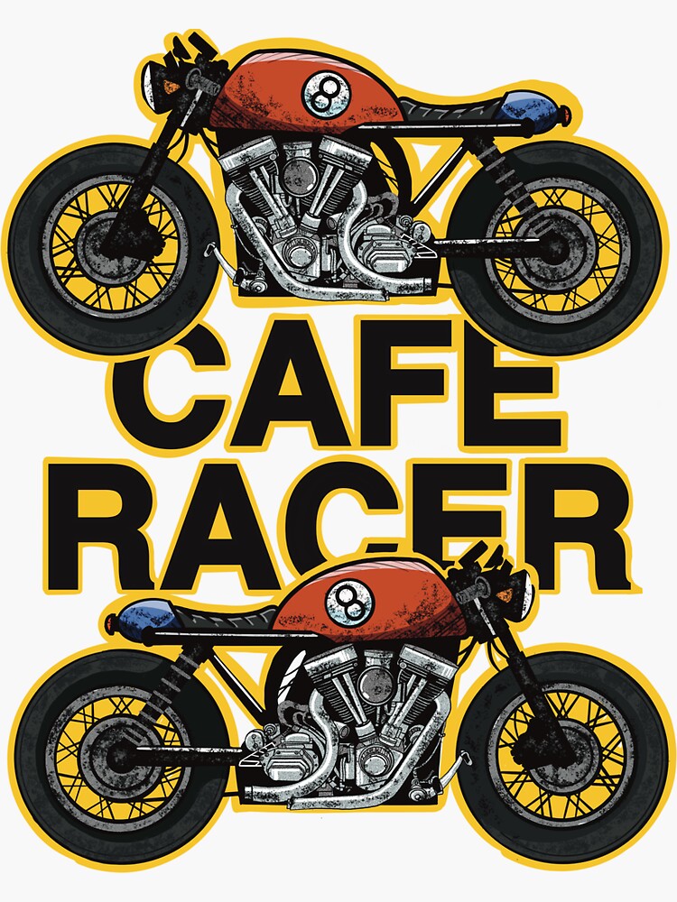 "Cafe racer" Sticker by Ilustraarte | Redbubble
