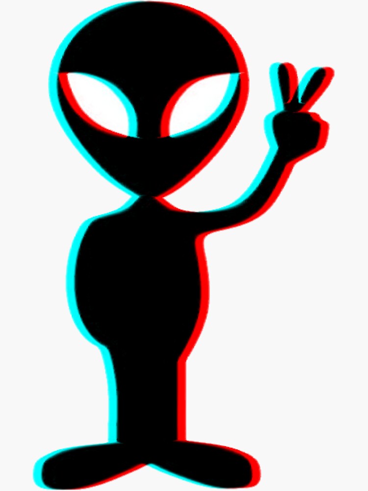 "3D alien full body" Sticker by silviestarlight | Redbubble