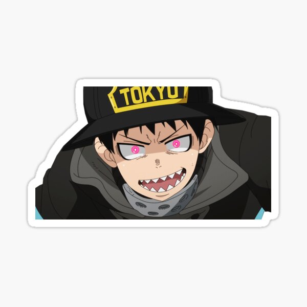 "Shinra Kusakabe" Sticker by kawaiicrossing | Redbubble
