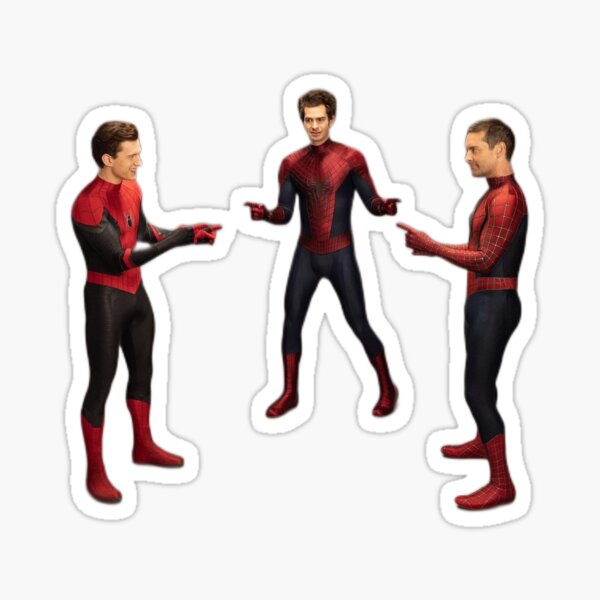 Holographic Spider-Man Pointing Meme Sticker Laptop Electronics ...