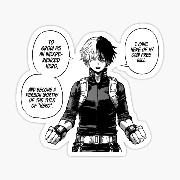 "Todoroki Shoto Manga Sticker - My Hero Academia" Sticker by ensyo ...