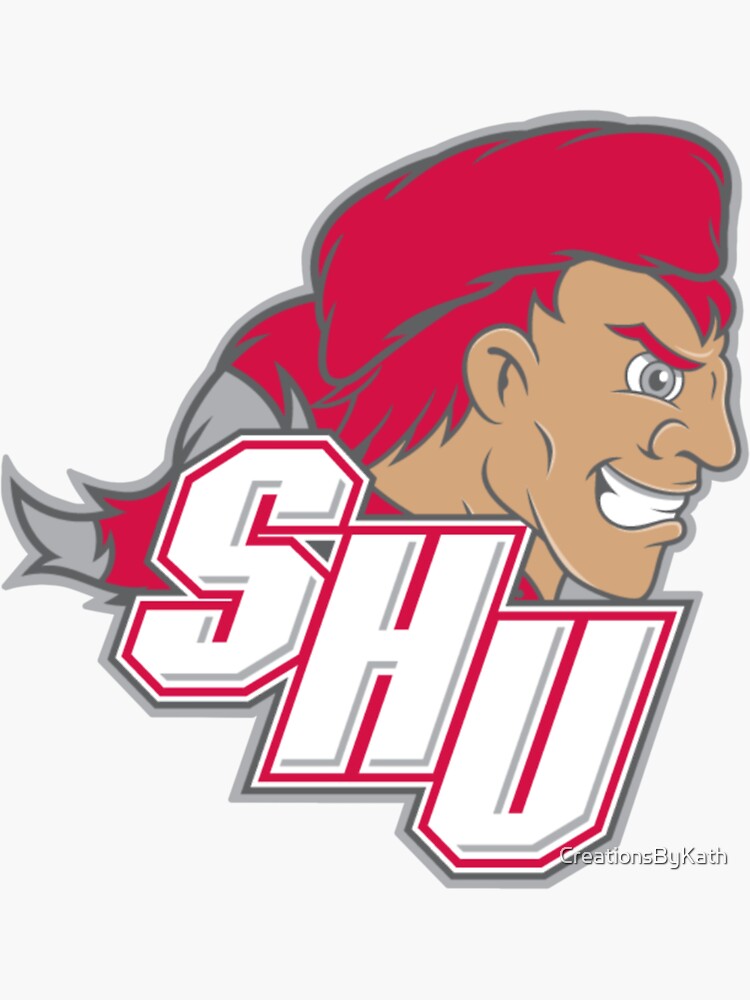 "Sacred Heart SHU" Sticker by CreationsByKath | Redbubble