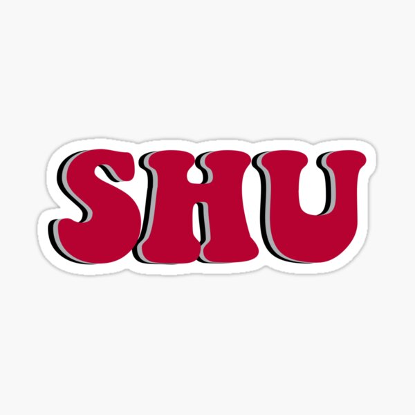 "Sacred Heart SHU" Sticker by CreationsByKath | Redbubble