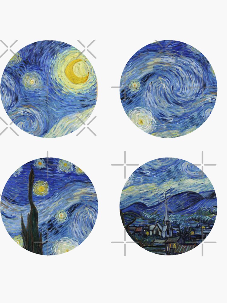 Pegatina «stickers de Vincent van Gogh» de perliky | Redbubble