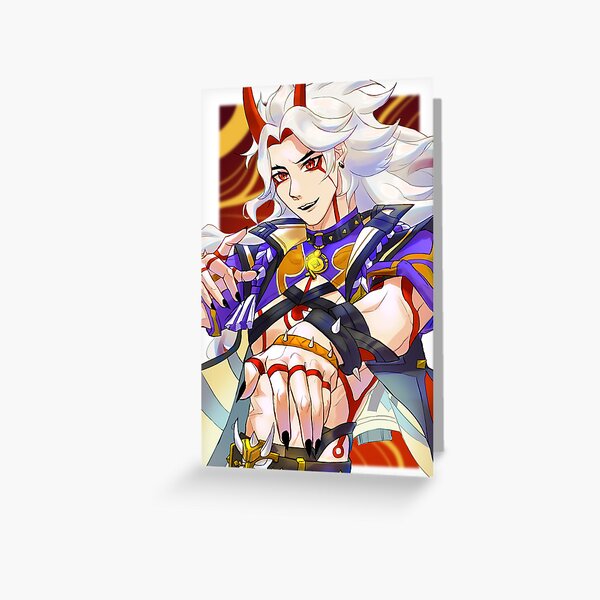 "Arataki Itto - Genshin Impact" Greeting Card by chocceler | Redbubble