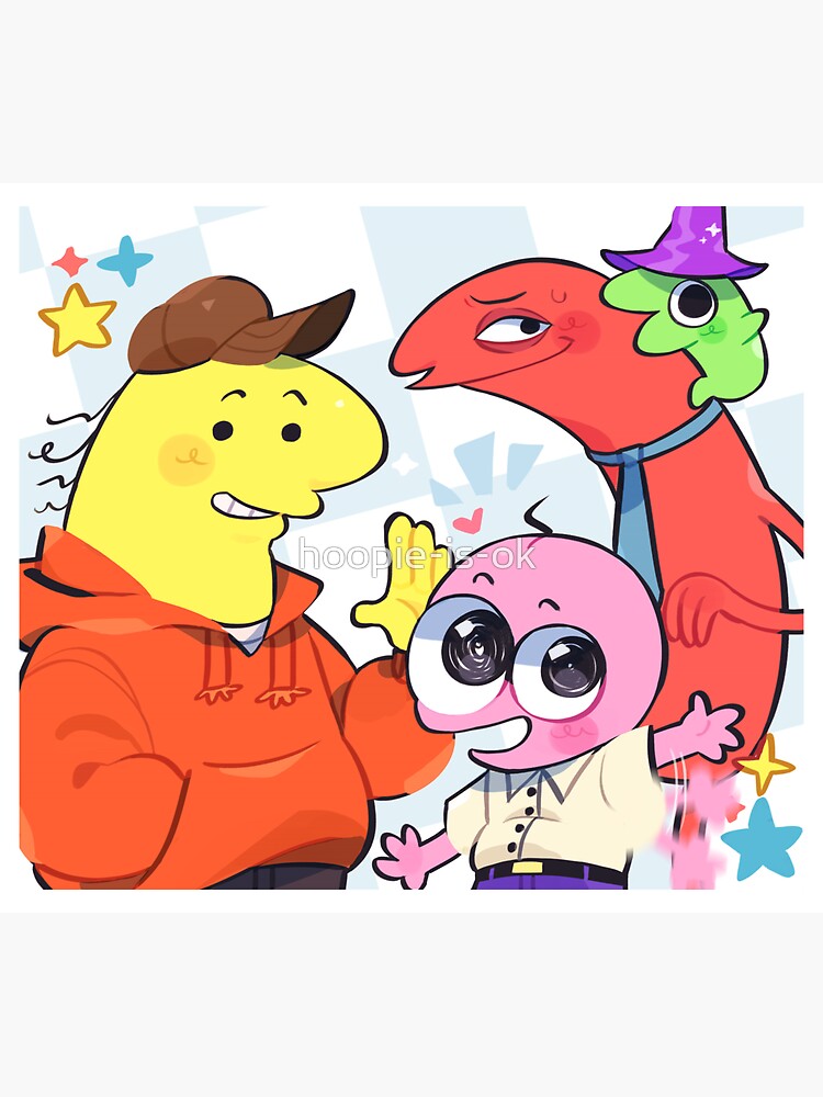 "Smiling Friends!" Sticker for Sale by hoopie-is-ok | Redbubble