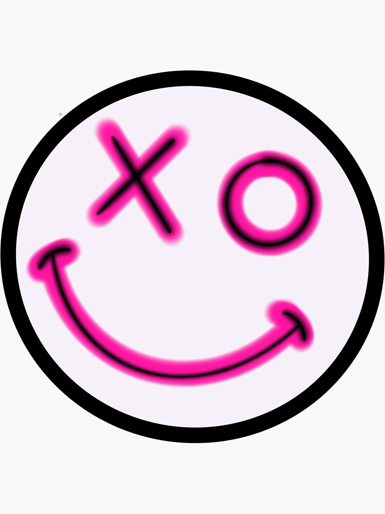 "XO smiley face" Sticker by ilovemycatsam12 | Redbubble