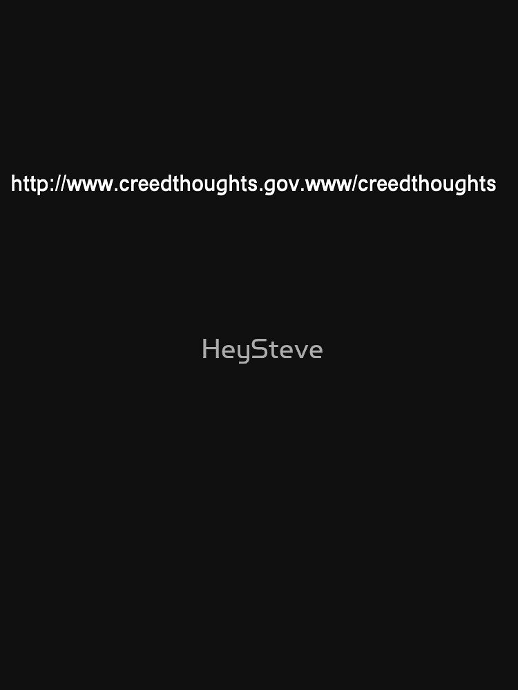 "Creed Thoughts - White Text - The Office" T-shirt for Sale by HeySteve ...