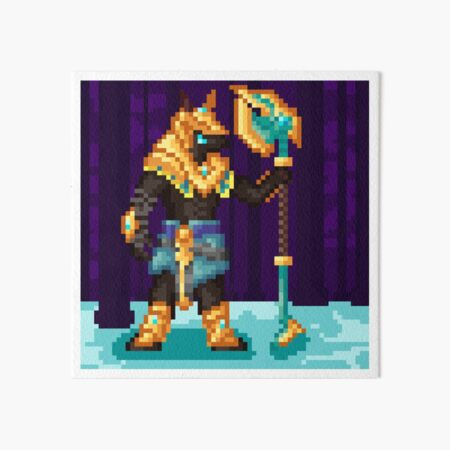 Lámina rígida «Pixel Art Anubis» de LR4rTs | Redbubble