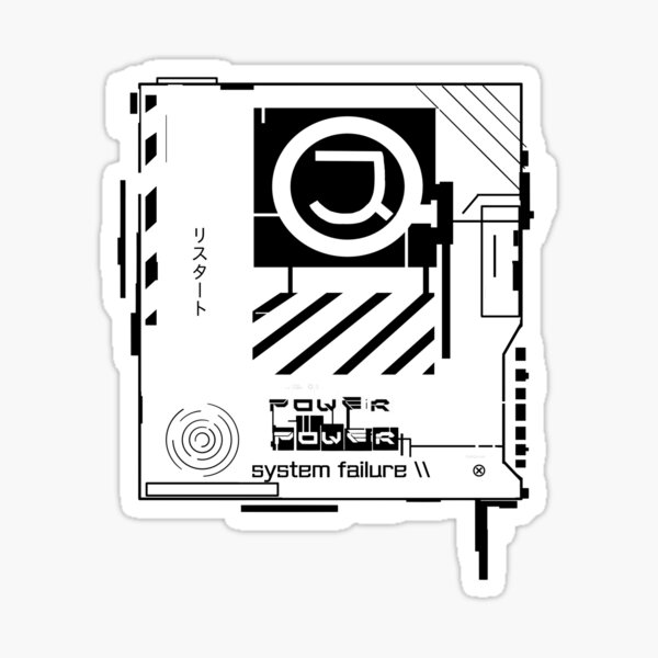"System Failure // Techwear" Sticker for Sale by sonoyang | Redbubble