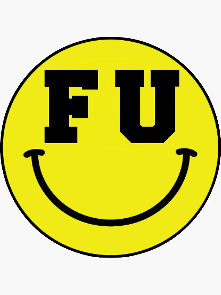 "FU Smiley Face" Sticker for Sale by lpaynew | Redbubble