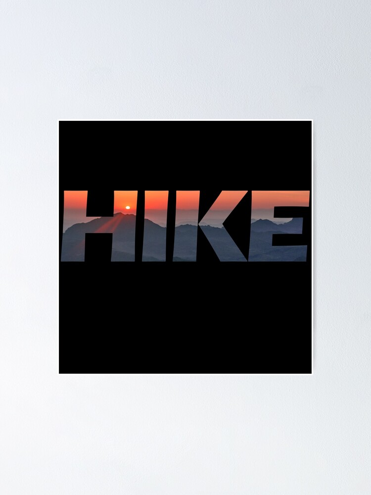 "Hike | Orange Mountain Sunset" Poster for Sale by DragonFlameDsgn ...