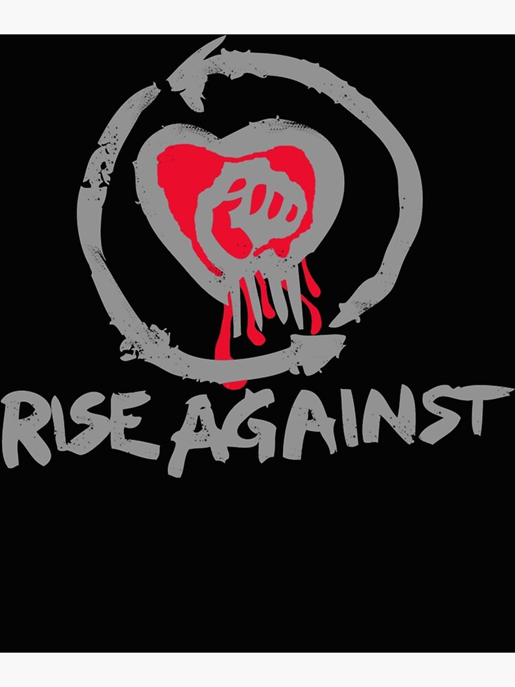 Póster «Rise Against - legendaria banda de punk rock, gráfico Heart and ...