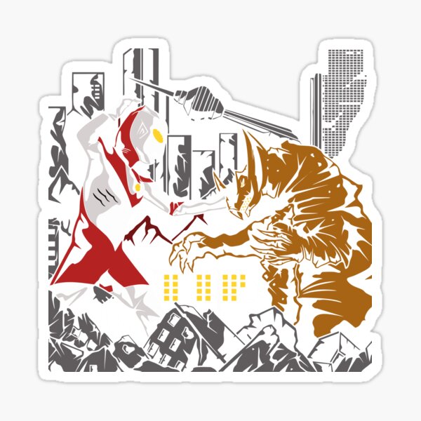 "ultramen fight" Sticker by jogerarison | Redbubble