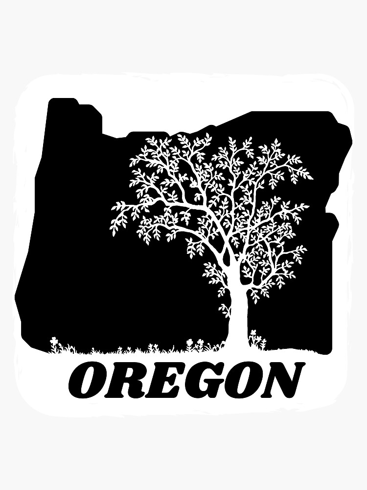 "Oregon Tree Sticker" Sticker by DansDankDesigns | Redbubble