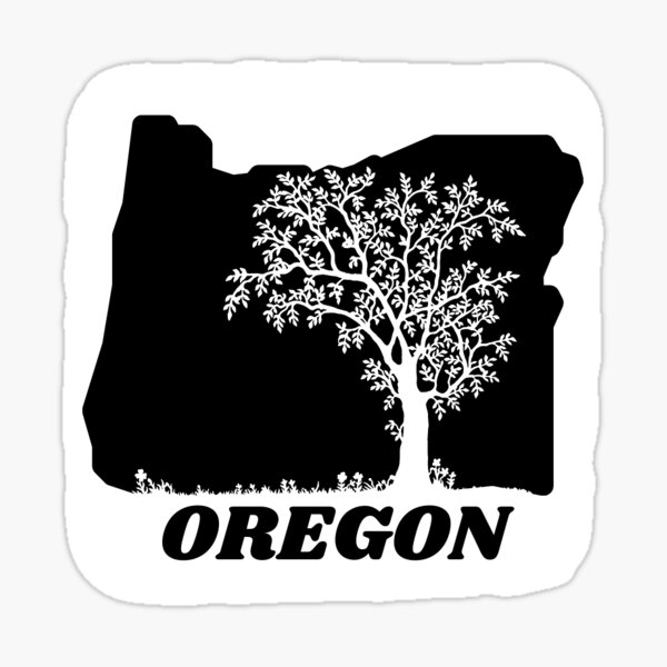 "Oregon Tree Sticker" Sticker by DansDankDesigns | Redbubble