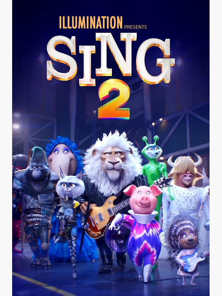 "Sing 2 Movie Poster" Sticker by forestrobertsa | Redbubble