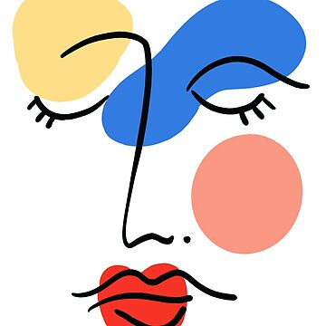 "Bold abstract face line drawing" Poster for Sale by ilzesgimene | Redbubble