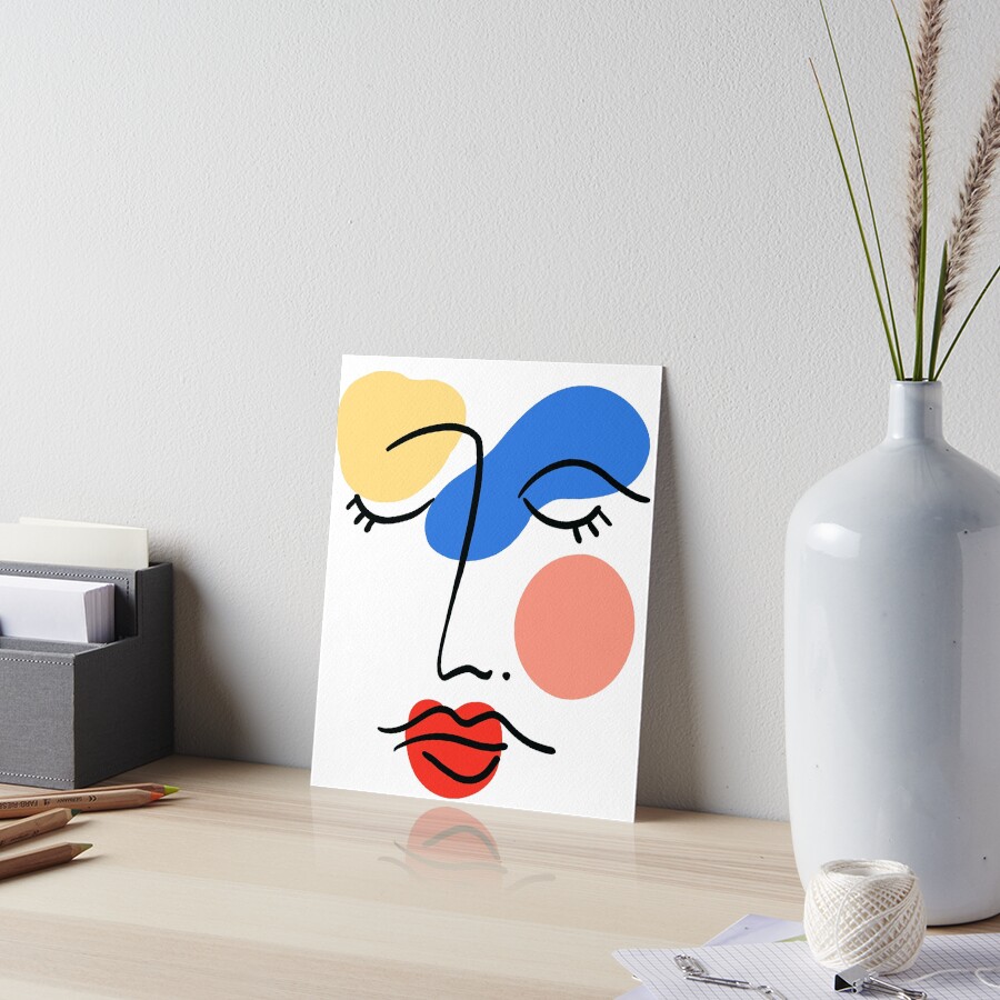 "Bold abstract face line drawing" Poster for Sale by ilzesgimene | Redbubble