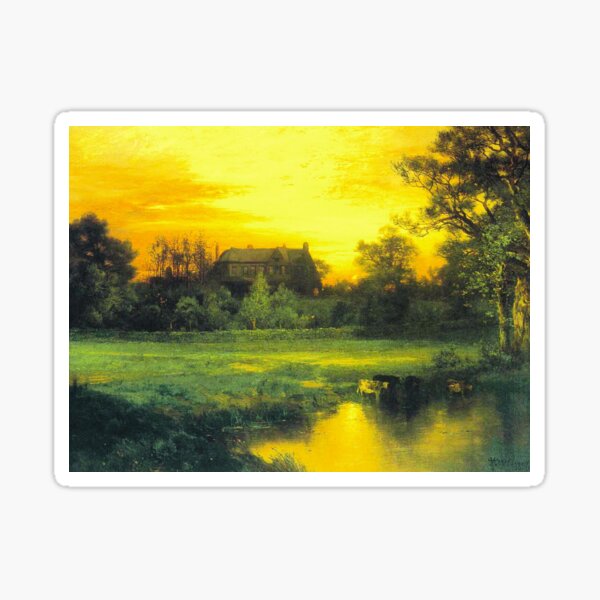 "Thomas Moran - East Hampton " Sticker for Sale by Lemurian1 | Redbubble