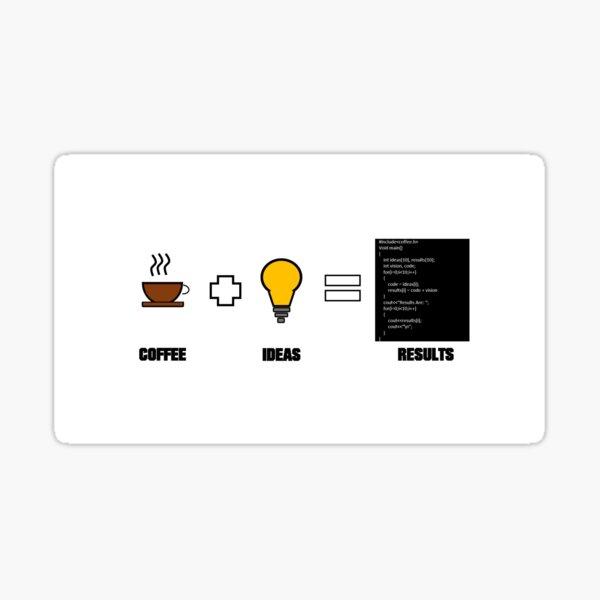"COFFEE CODE" Sticker for Sale by Angelcoder | Redbubble